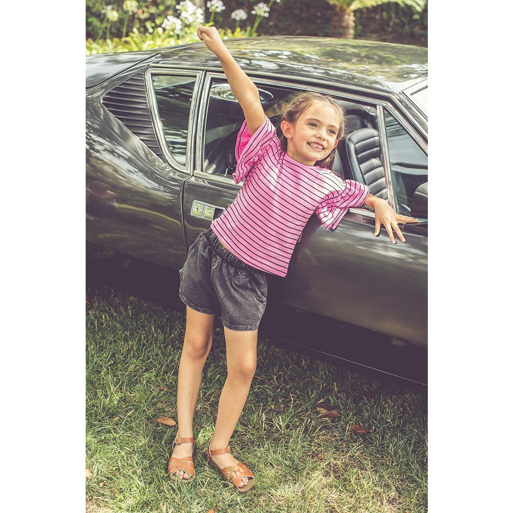 Rona-St Stripe Ruffle Sleeves Top – Joah Love